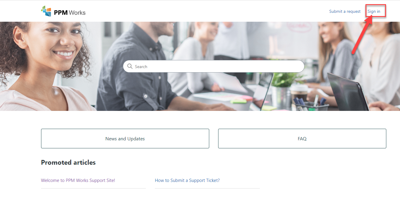 How to Sign-In to this PPM Works Support Site? – PPM Works